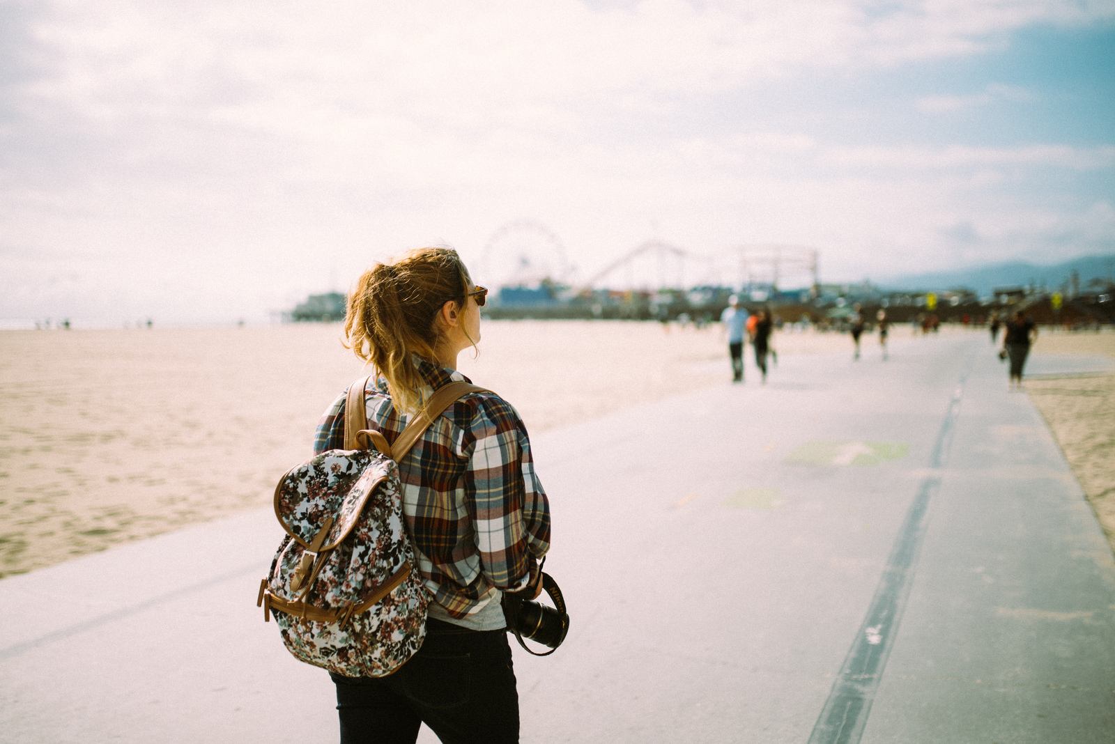 Se balader sur la plage de Santa Monica, Los Angeles aux Etats-Unis